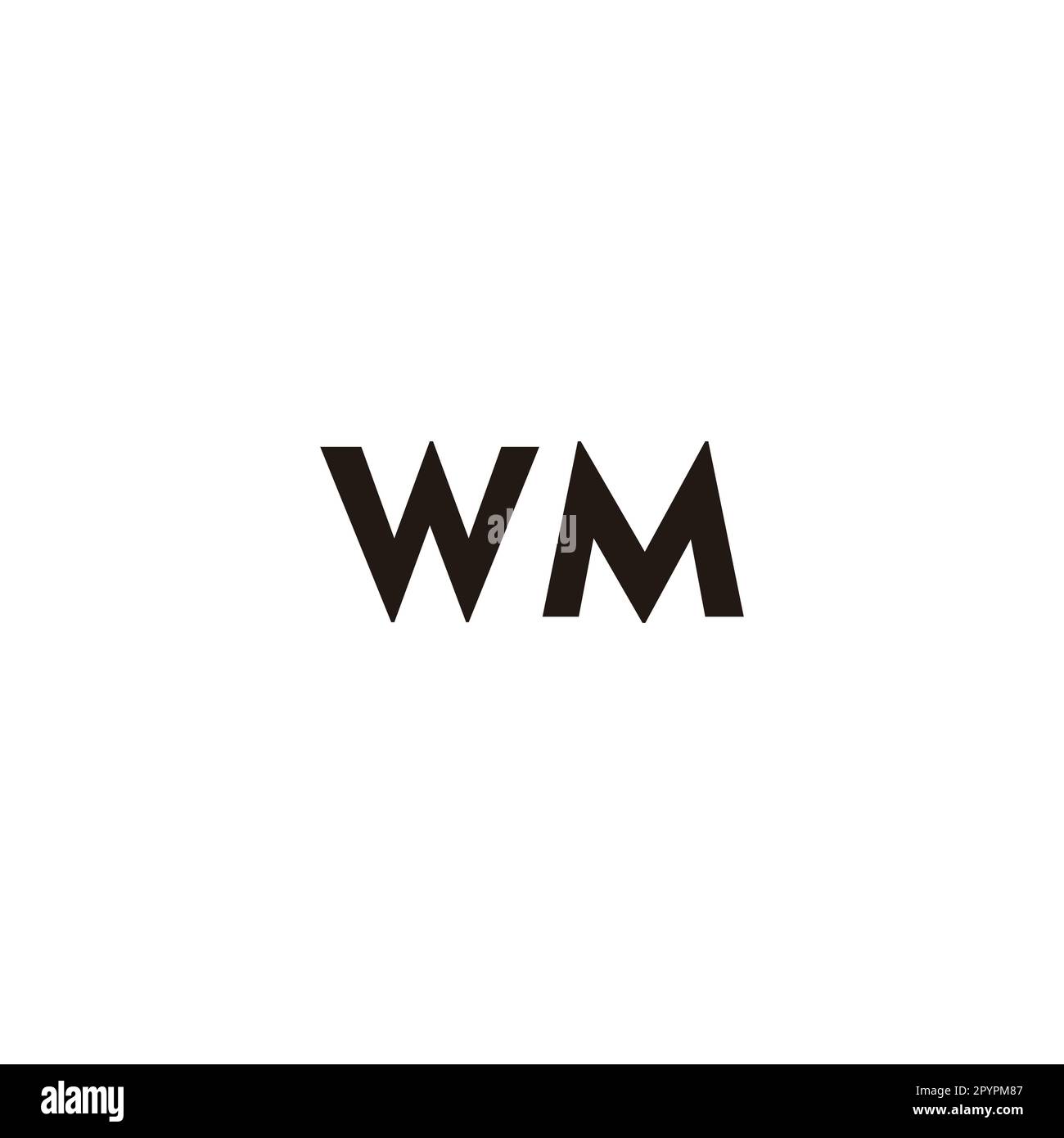 Letter WM outline geometric symbol simple logo vector Stock Vector ...