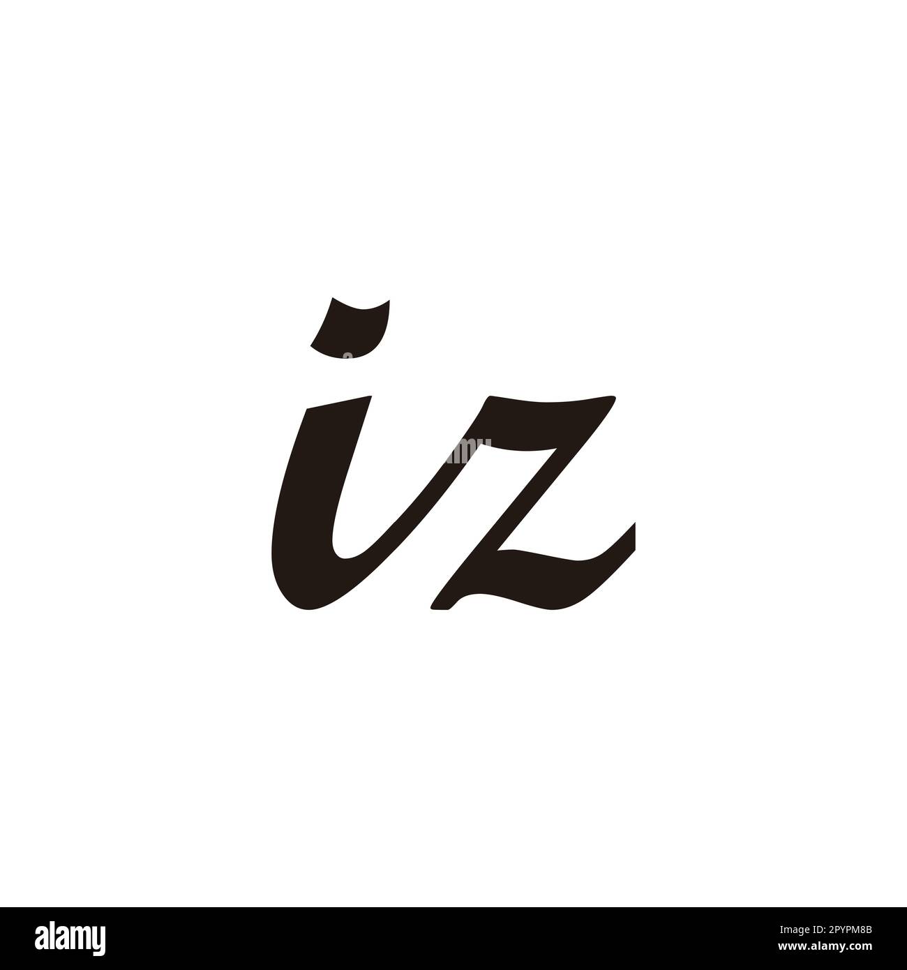 Letter iz connect geometric symbol simple logo vector Stock Vector ...