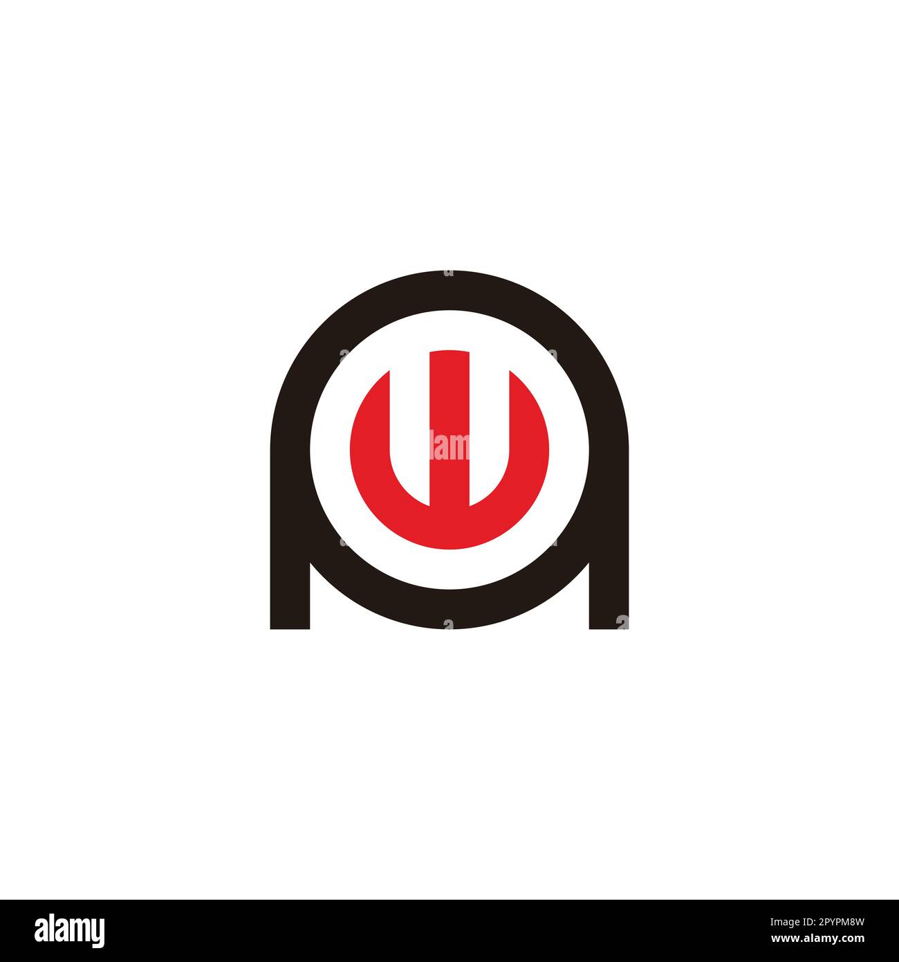 Letter W in A, circle geometric symbol simple logo vector Stock Vector ...