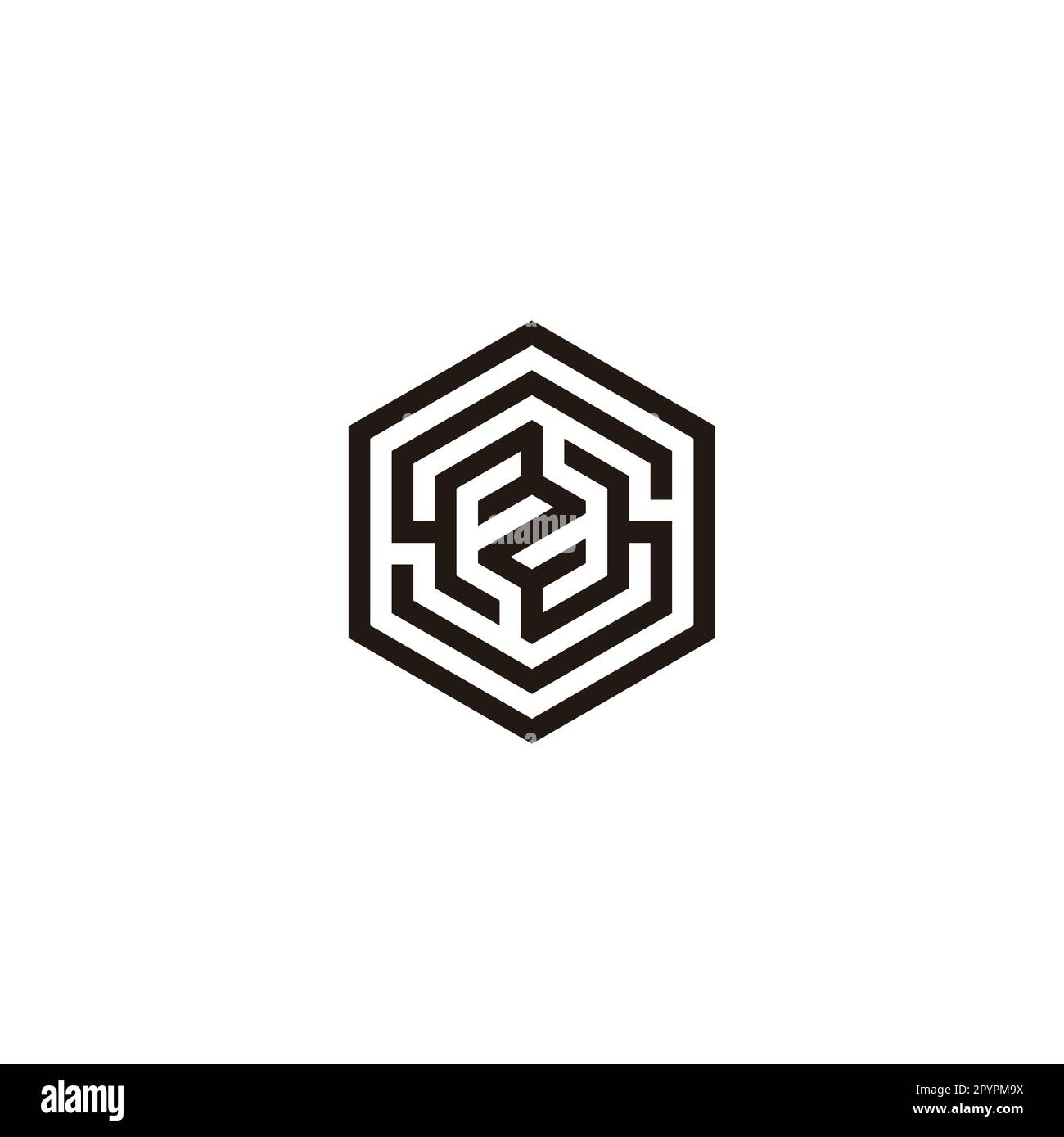 Letter Z, N, S and o hexagon line geometric symbol simple logo vector Stock Vector Image & Art ...