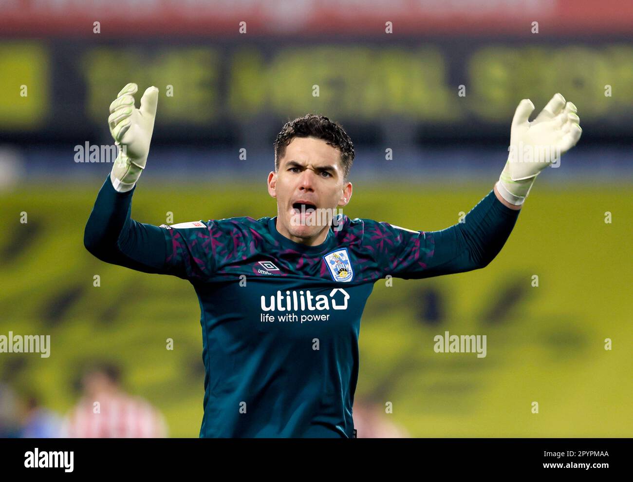 Huddersfield town goalkeeper lee nicholls during the sky bet ...