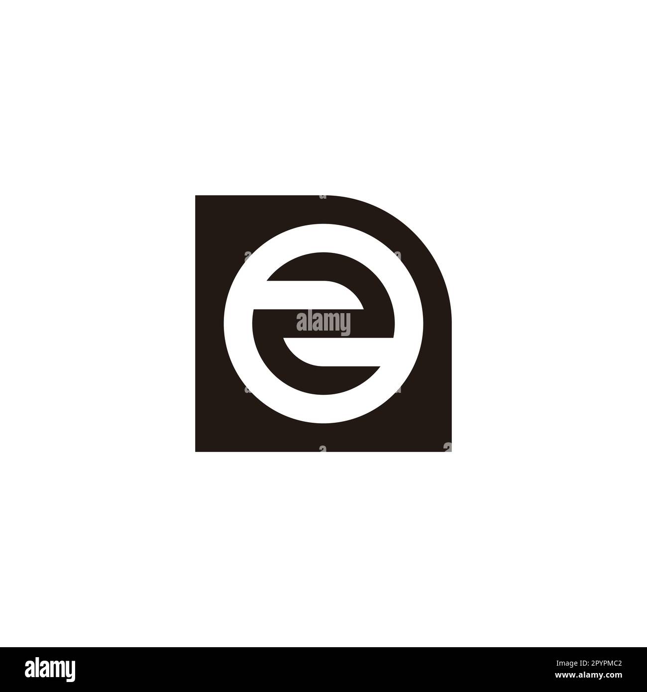 Number 2 in file, circle geometric symbol simple logo vector Stock ...