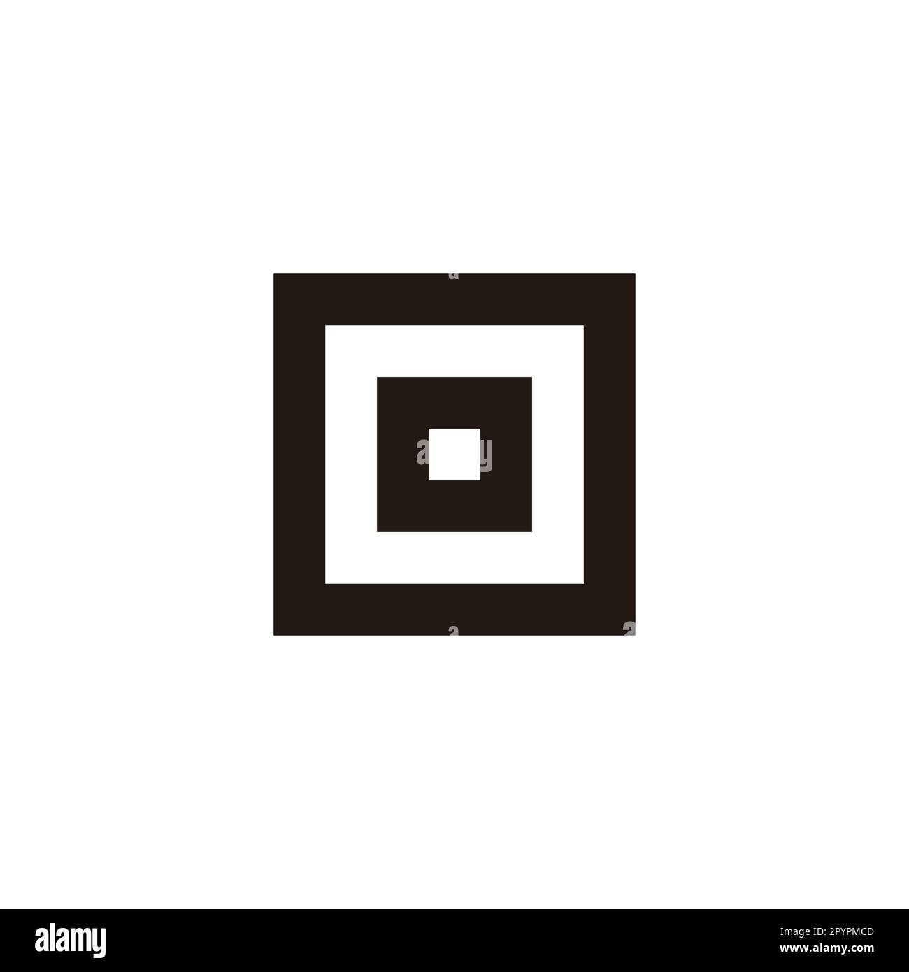 Letter o in O, square geometric symbol simple logo vector Stock Vector ...