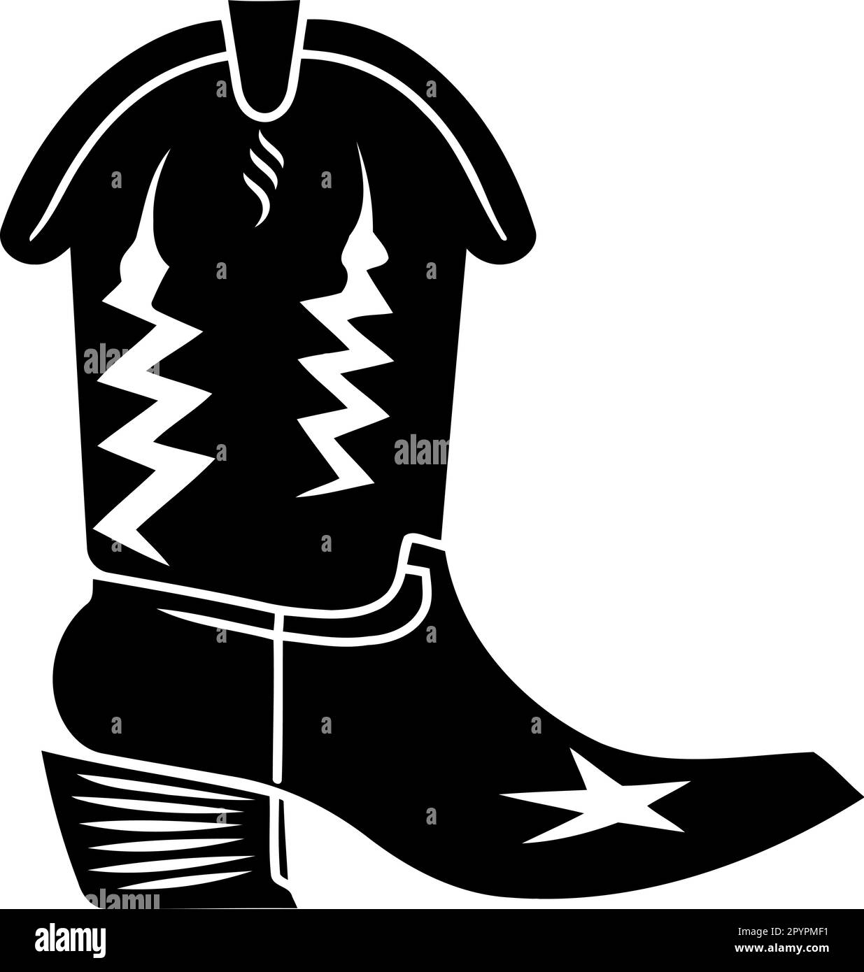 Cowboy Boot With Spurs Silhouette