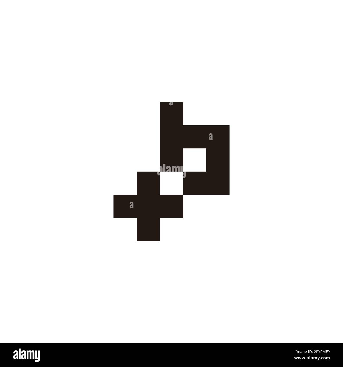 Letter b plus, square geometric symbol simple logo vector Stock Vector ...