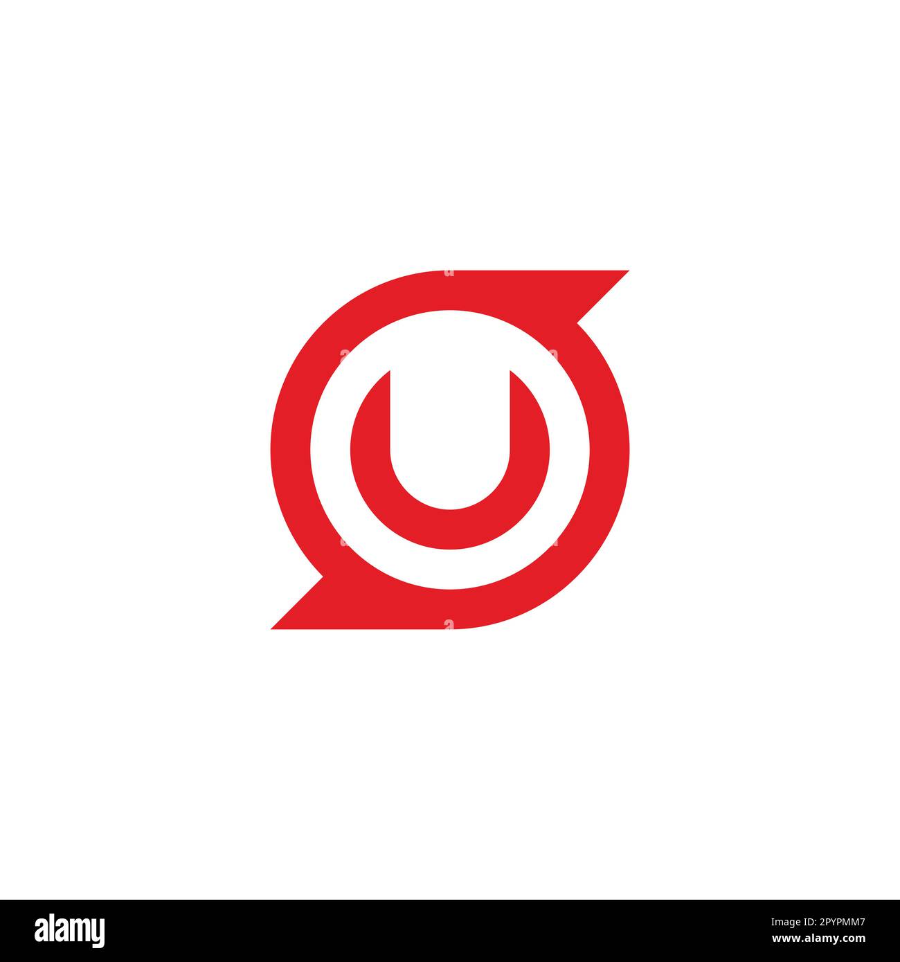 Letter U in S, circle geometric symbol simple logo vector Stock Vector ...