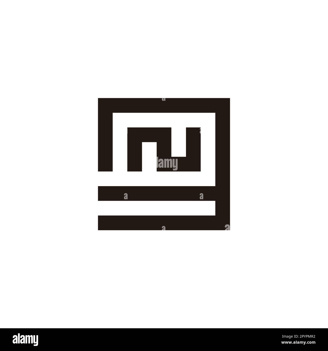 Letter N in 3, square geometric symbol simple logo vector Stock Vector Image & Art - Alamy