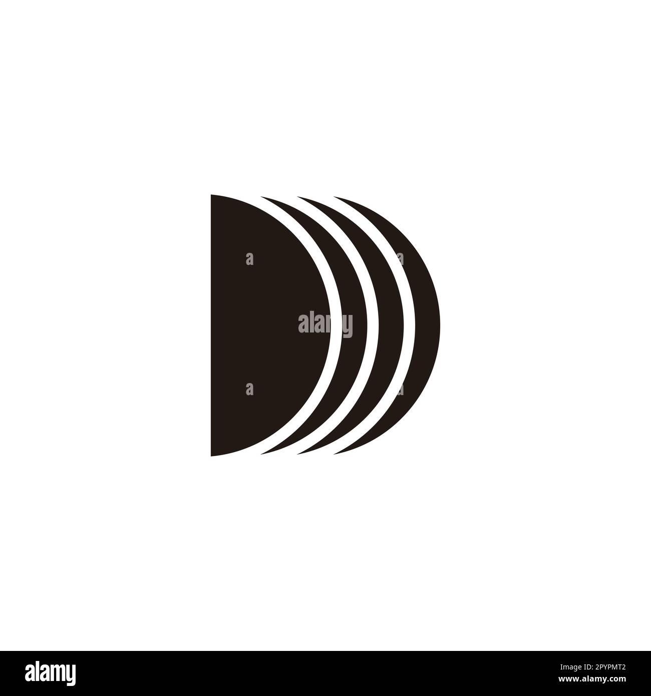 Letter D waves geometric symbol simple logo vector Stock Vector Image ...