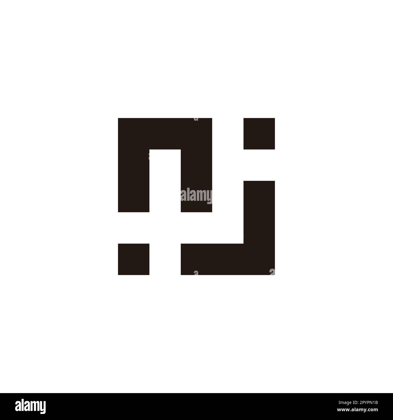 Letter n and j, square geometric symbol simple logo vector Stock Vector Image & Art - Alamy