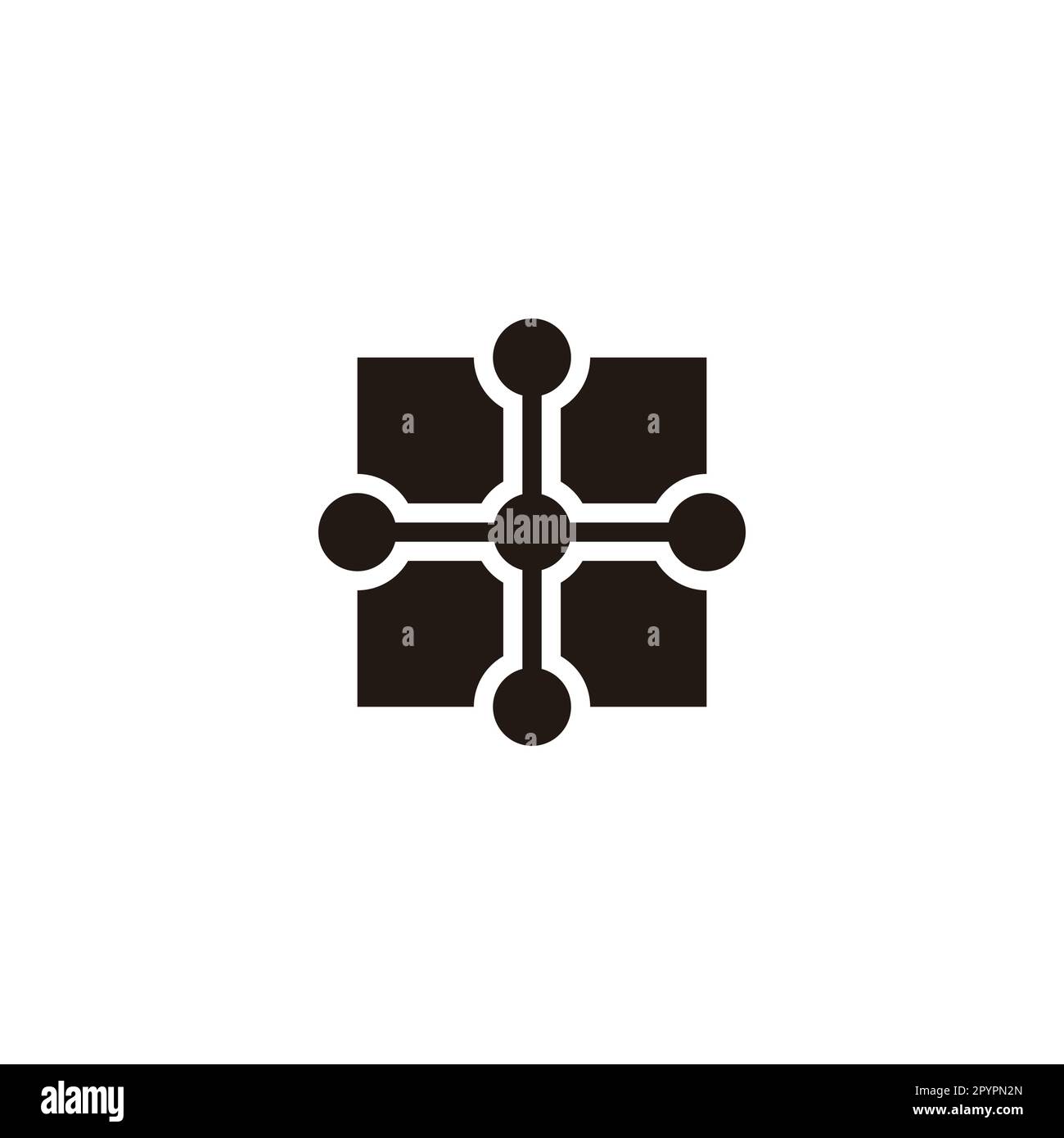 Plus, molecule, window geometric symbol simple logo vector Stock Vector ...