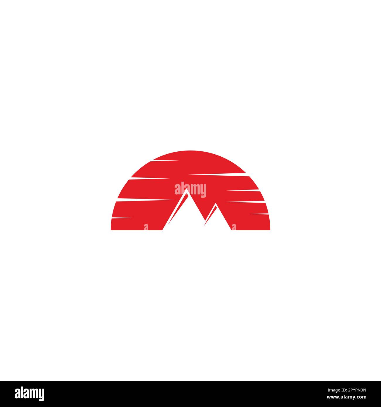 Sunset, mountains geometric symbol simple logo vector Stock Vector ...