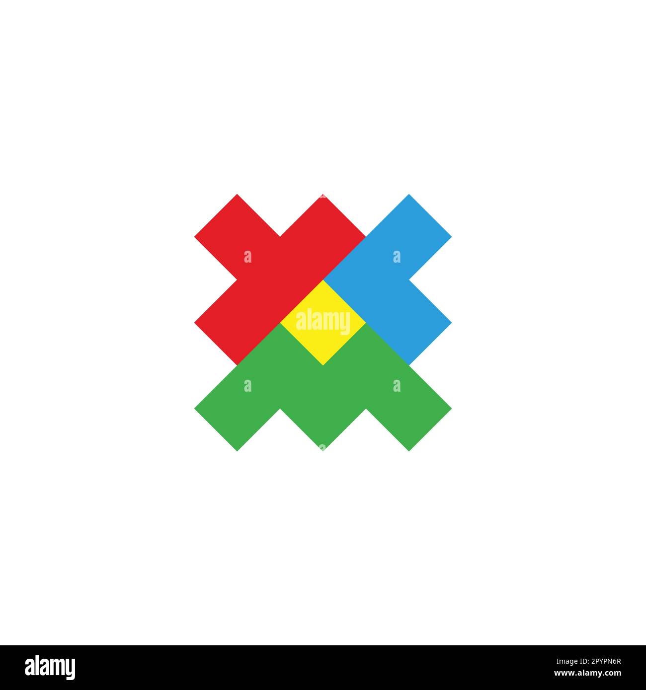 Letter y, M and c square, colorful geometric symbol simple logo vector ...