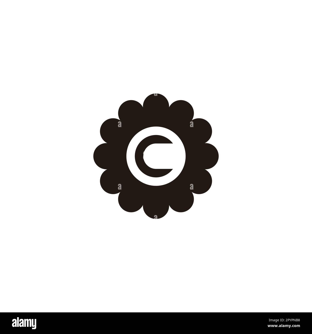 Letter C in flower geometric symbol simple logo vector Stock Vector ...