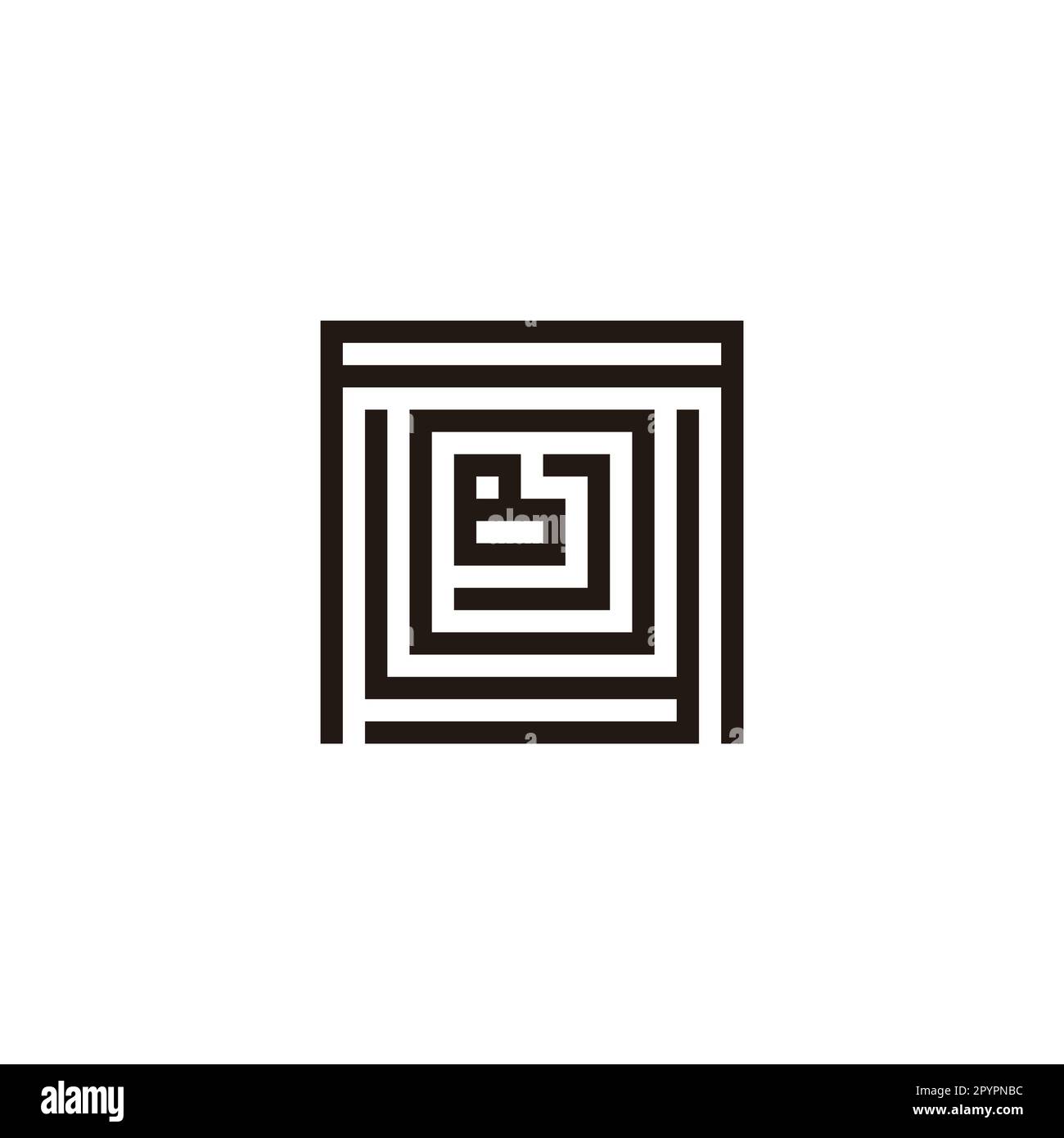 Letter A, y, O, J and B square line geometric symbol simple logo vector ...