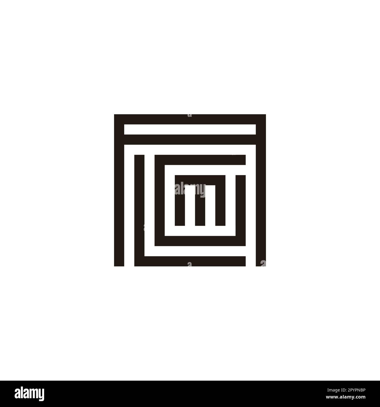 Letter A, L, G and m square geometric symbol simple logo vector Stock ...