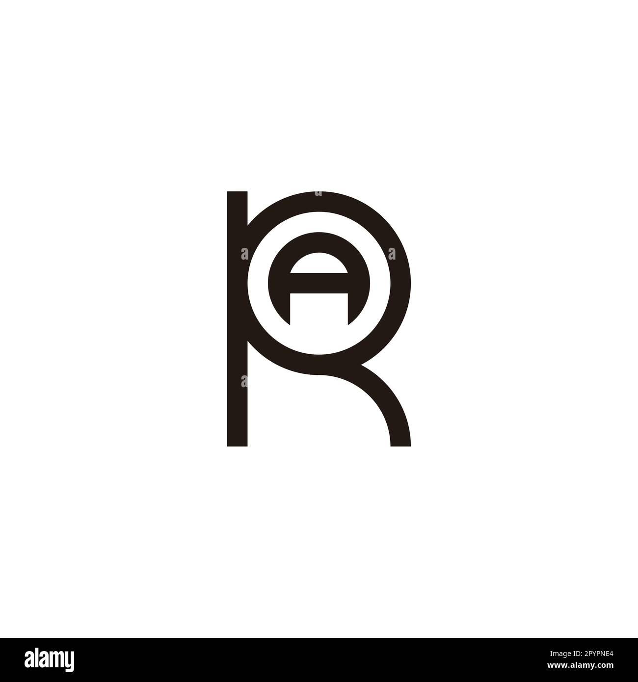 Letter A in R, circle geometric symbol simple logo vector Stock Vector ...