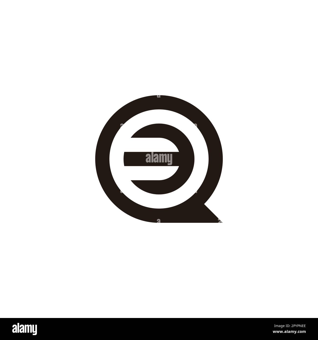 Number 3 in letter Q, circle geometric symbol simple logo vector Stock ...