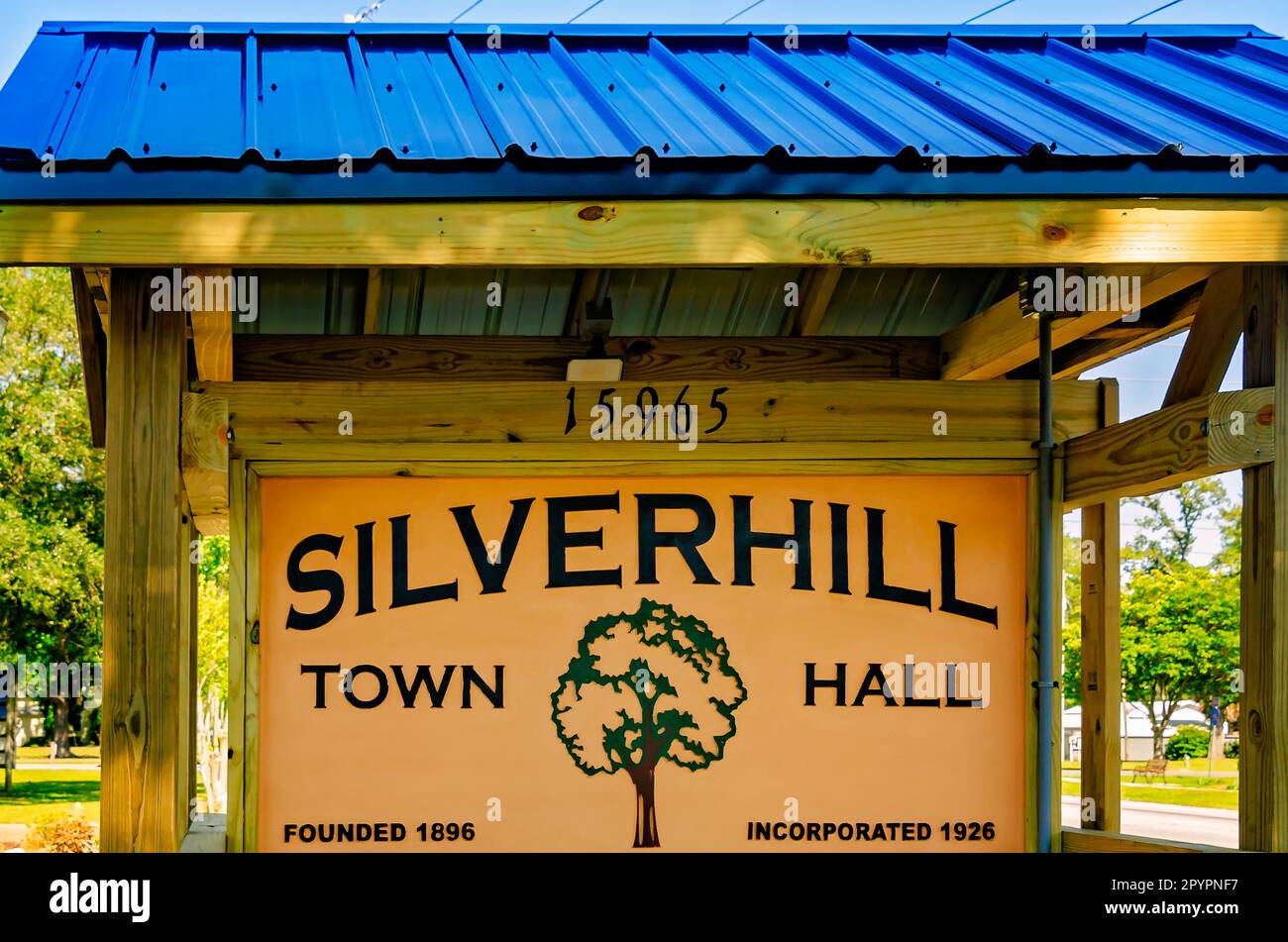 Silverhill town hall sign hi-res stock photography and images - Alamy