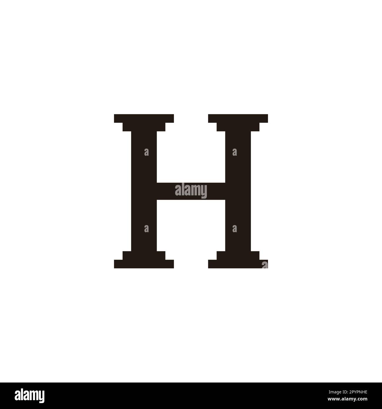 Letter H elegant square geometric symbol simple logo vector Stock ...