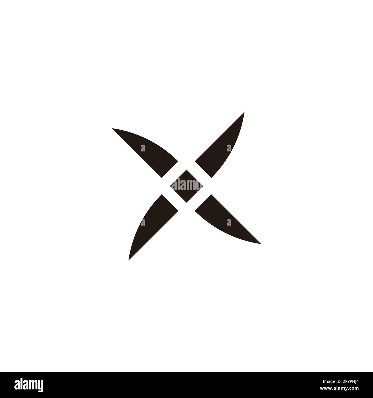 Letter X knife geometric symbol simple logo vector Stock Vector Image ...