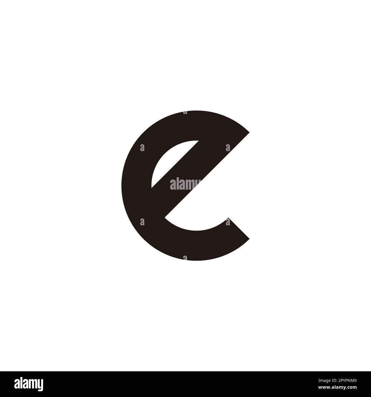 Letter e or c geometric symbol simple logo vector Stock Vector Image ...