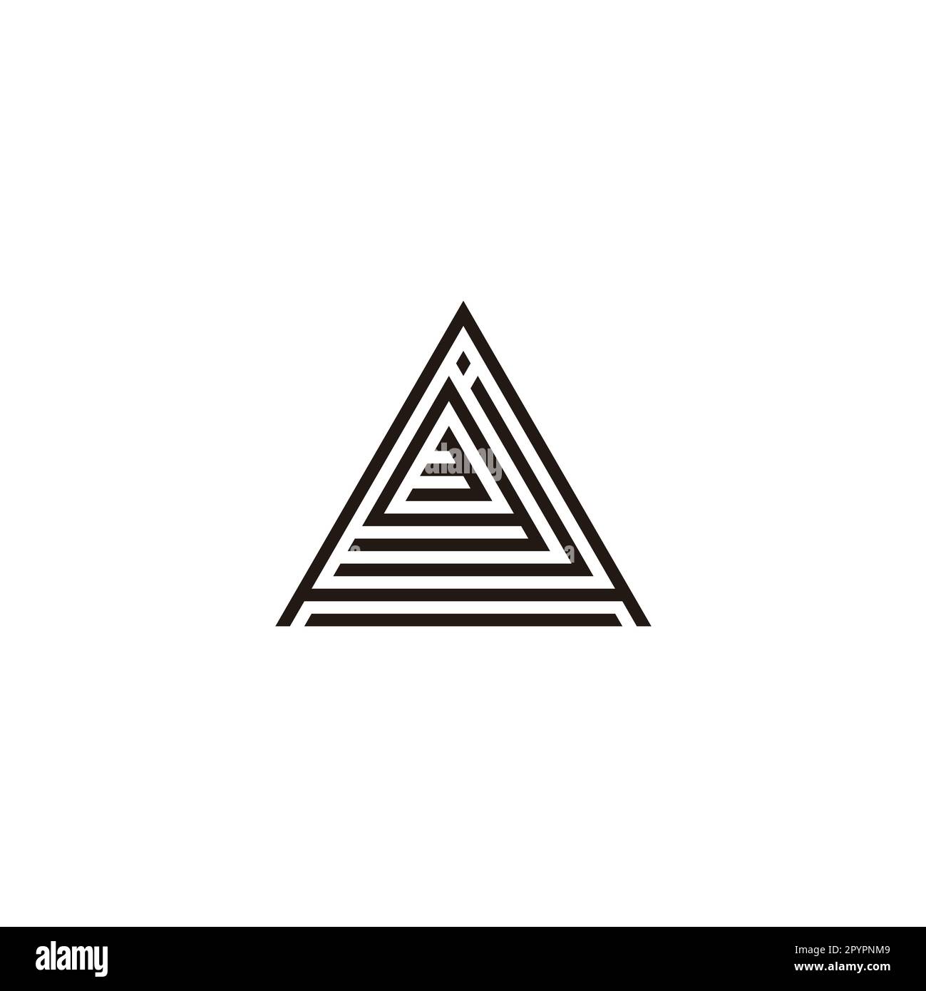 Letter A, j, g and number 3 triangle line geometric symbol simple logo ...