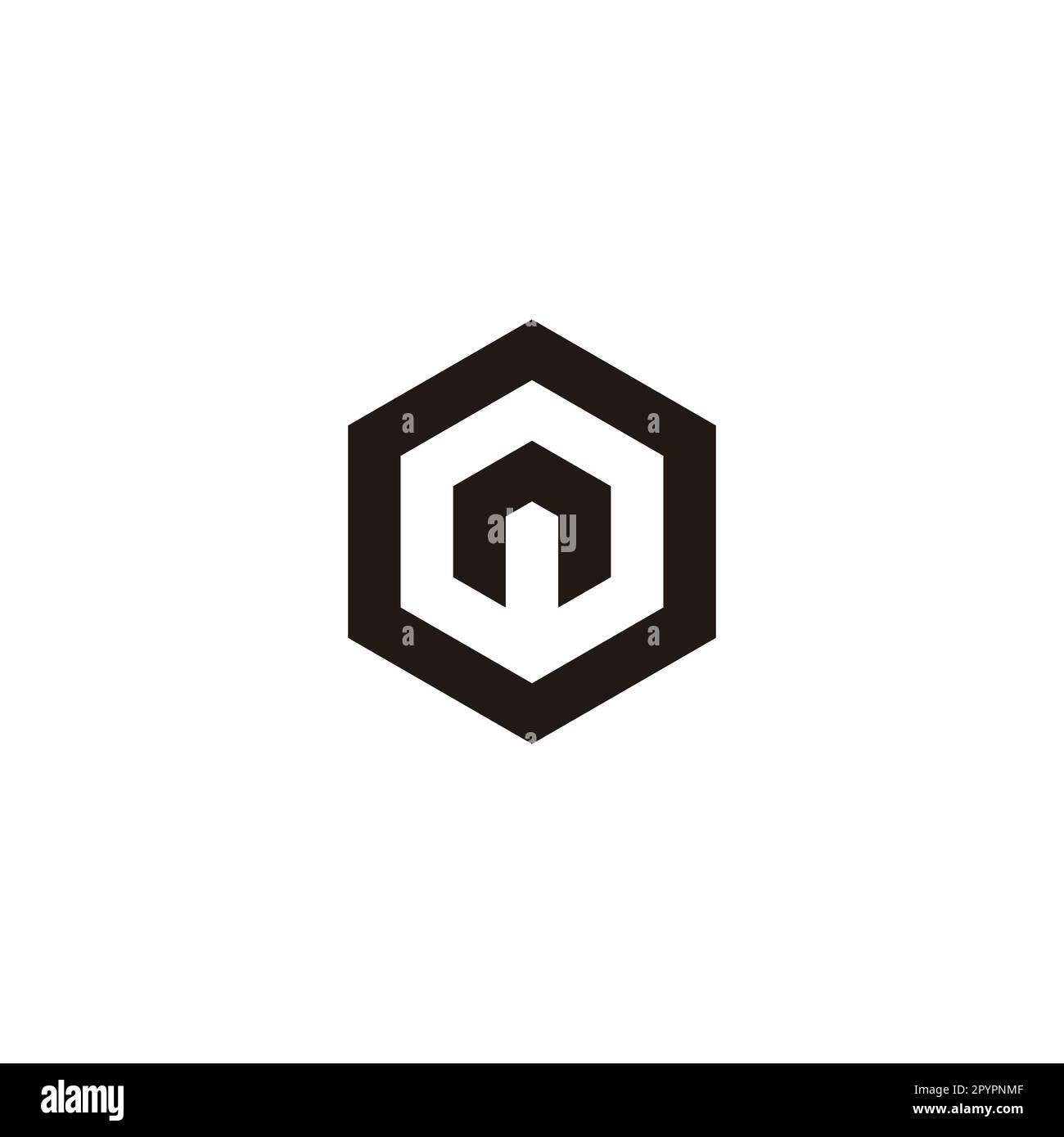 Letter n in O, hexagon geometric symbol simple logo vector Stock Vector Image & Art - Alamy
