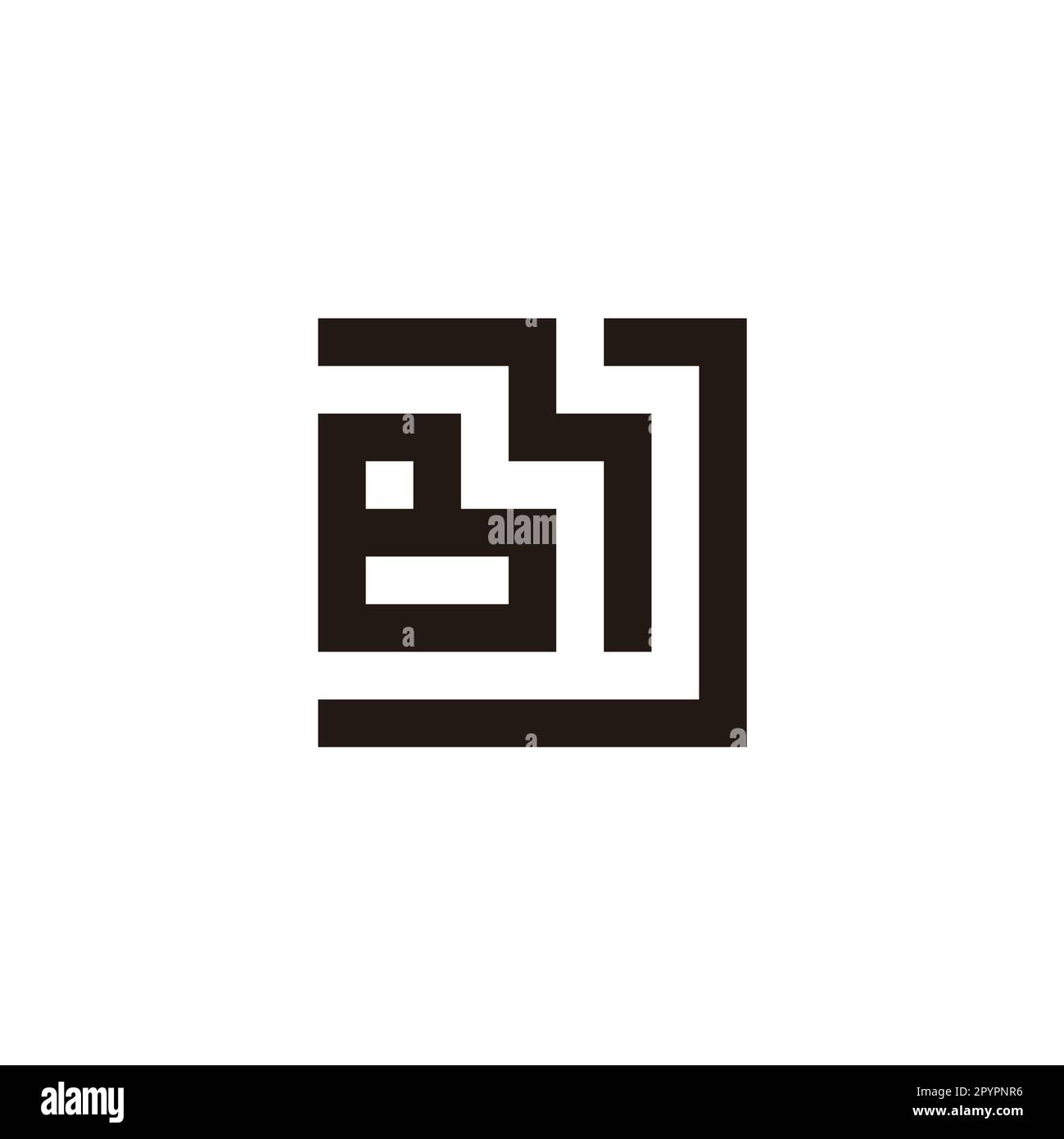 Letter J, M and B square geometric symbol simple logo vector Stock ...