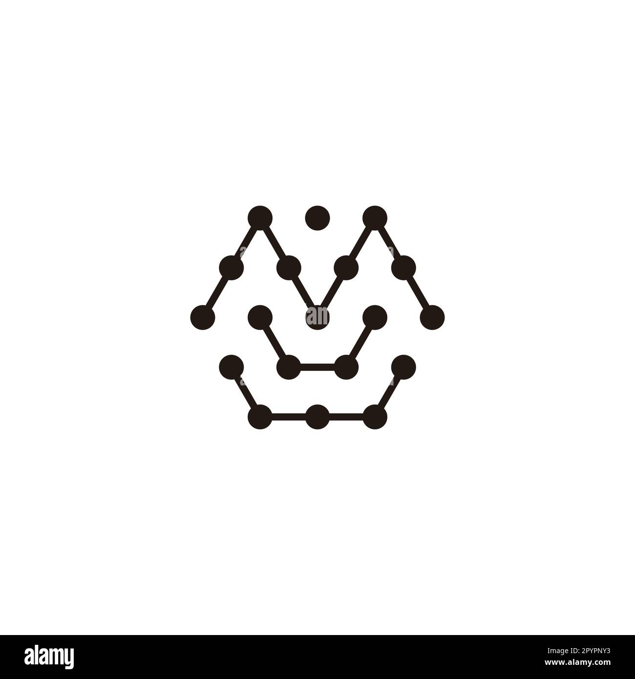 Letter U and M hexagon, molecules geometric symbol simple logo vector ...