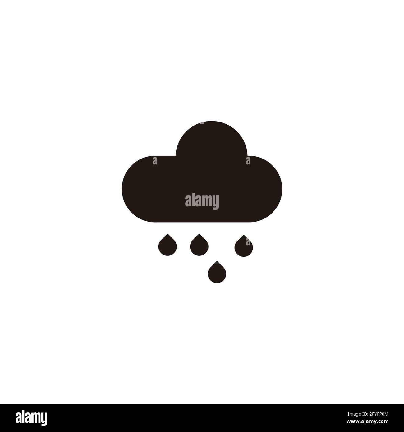 Rain, cloud, illustration geometric symbol simple logo vector Stock ...