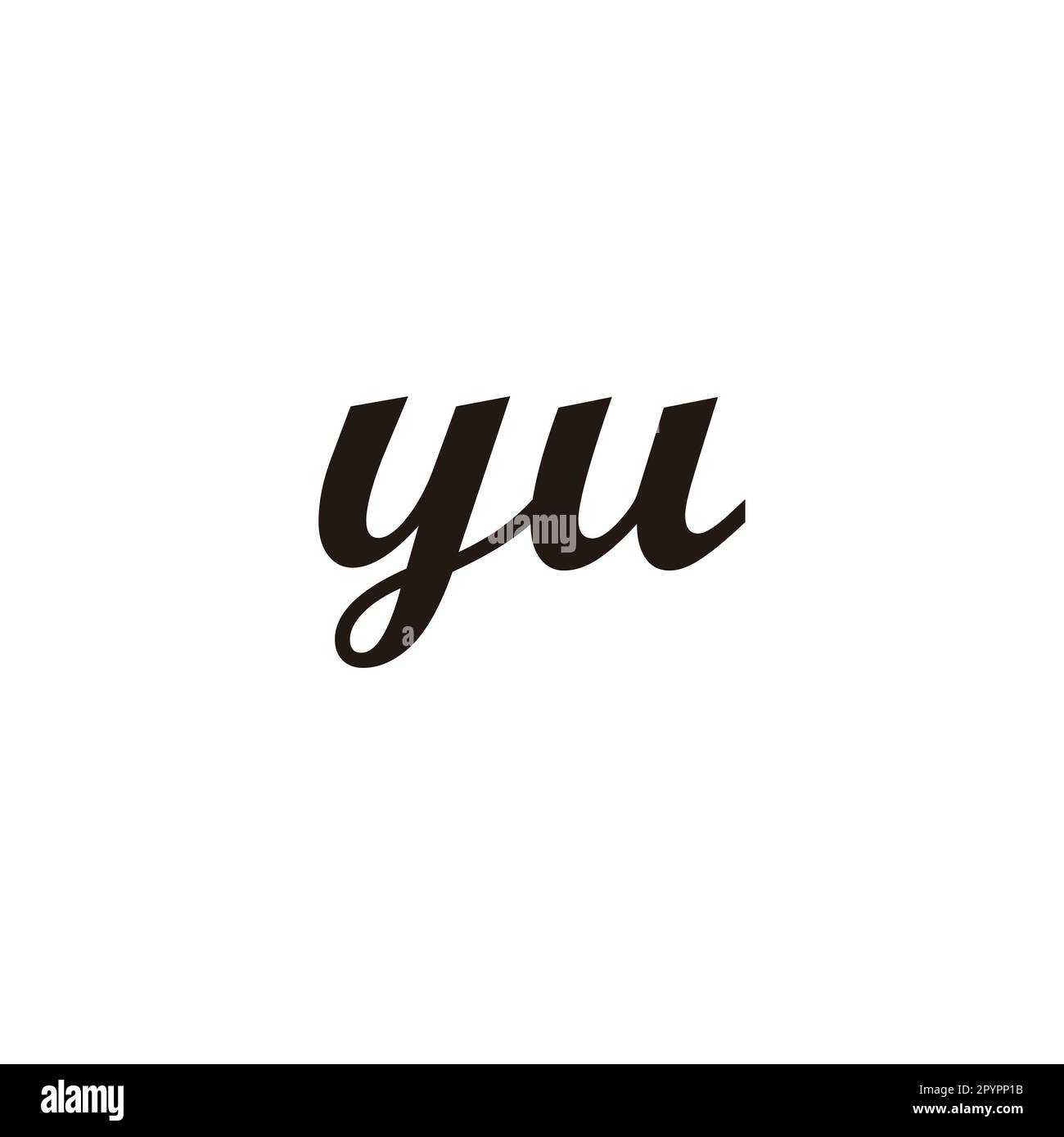 Letter yu connect geometric symbol simple logo vector Stock Vector ...