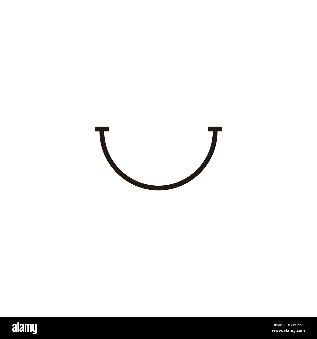 Smile symbol, line geometric symbol simple logo vector Stock Vector ...