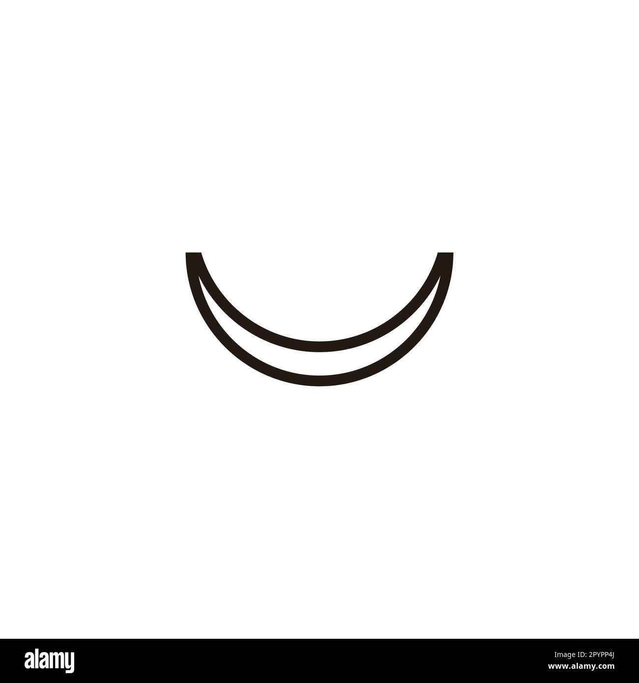 Smile, double line geometric symbol simple logo vector Stock Vector ...