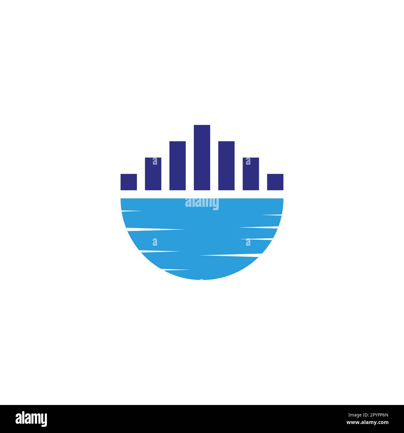 Buildings, sea geometric symbol simple logo vector Stock Vector Image ...