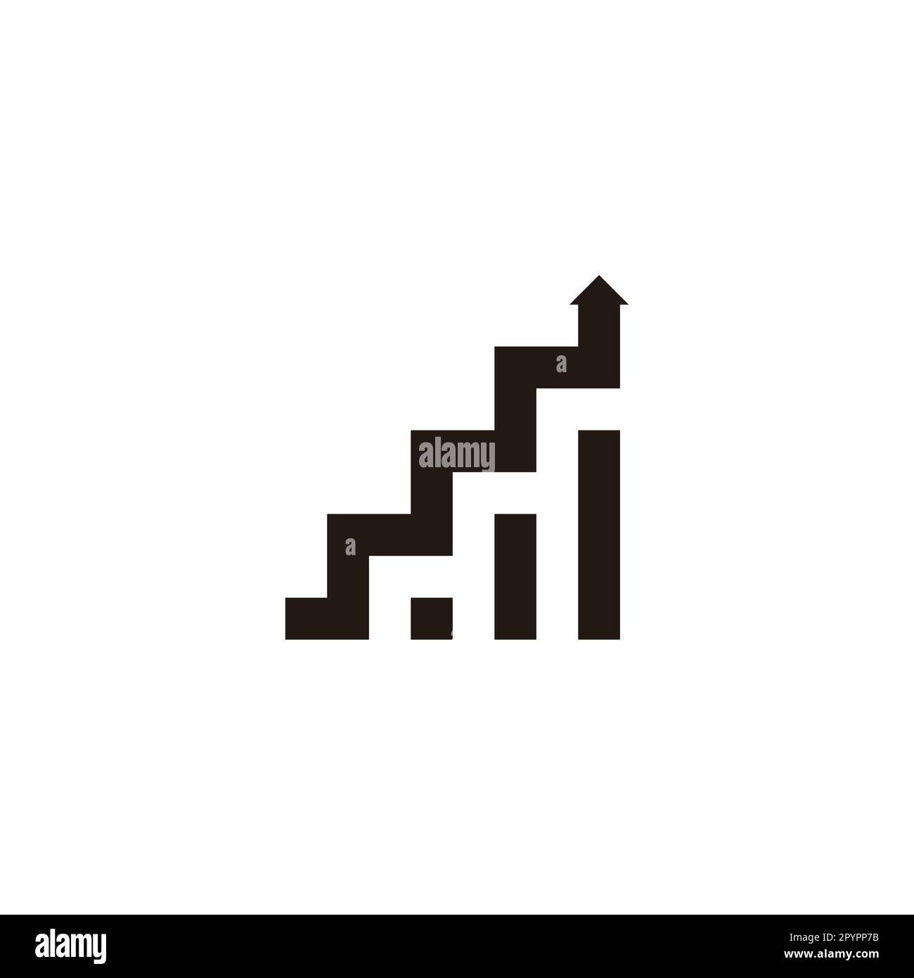 Graph, stair, up geometric symbol simple logo vector Stock Vector Image ...