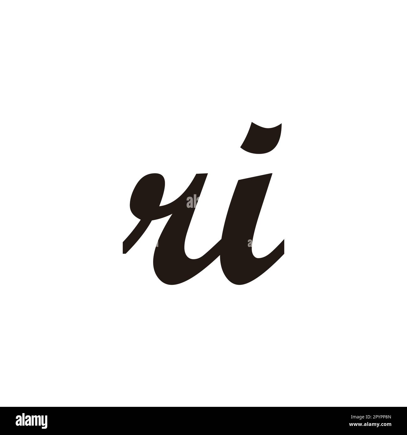 Letter ri connect geometric symbol simple logo vector Stock Vector ...