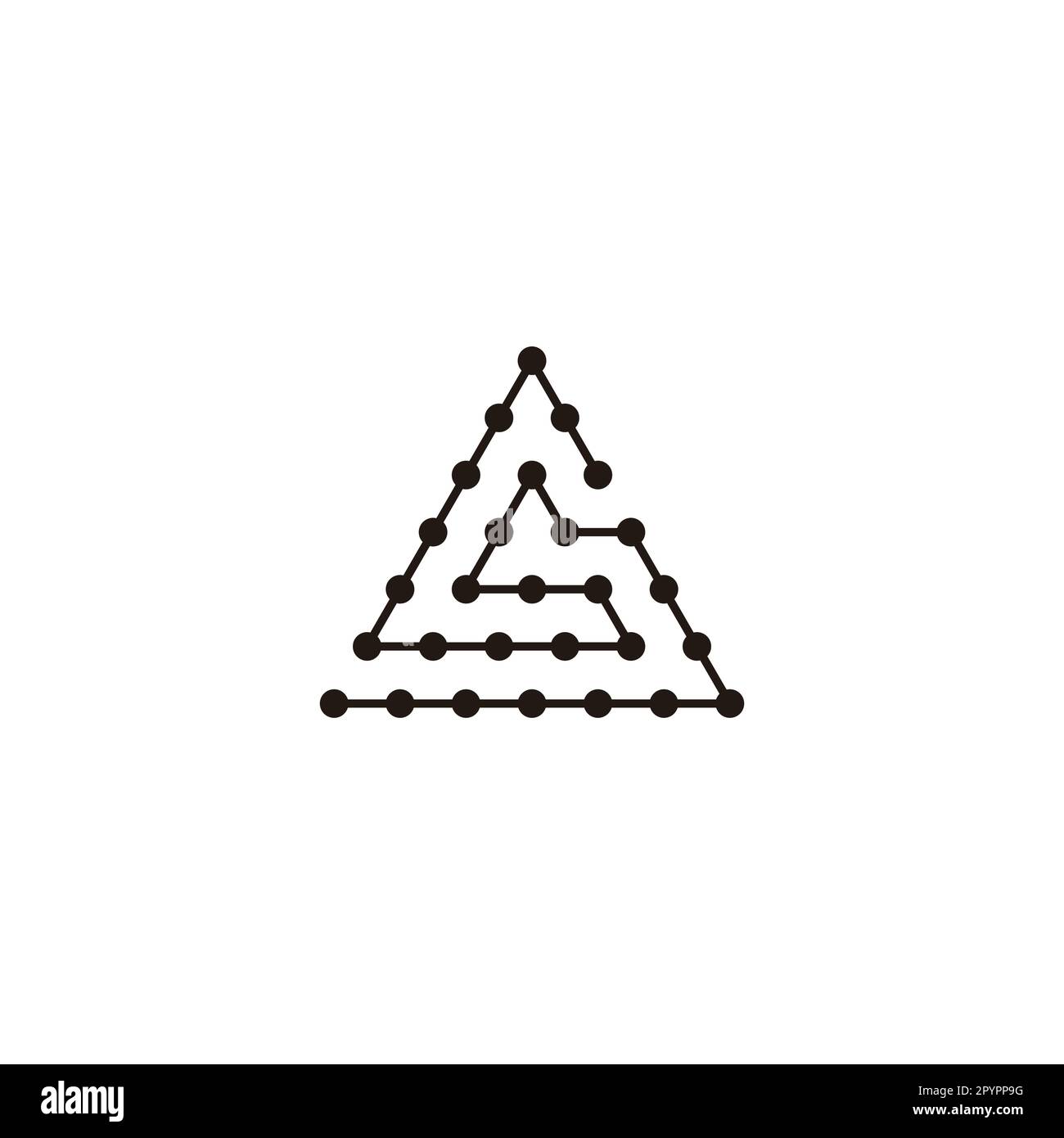 Letter S triangle, molecules rounded geometric symbol simple logo ...