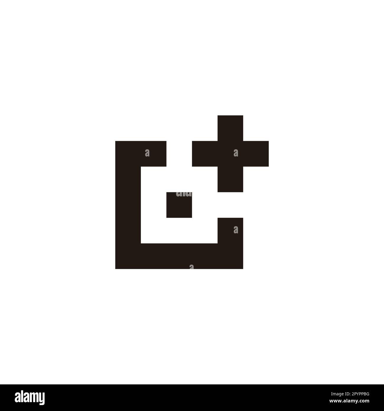 Letter G plus, squares geometric symbol simple logo vector Stock Vector ...