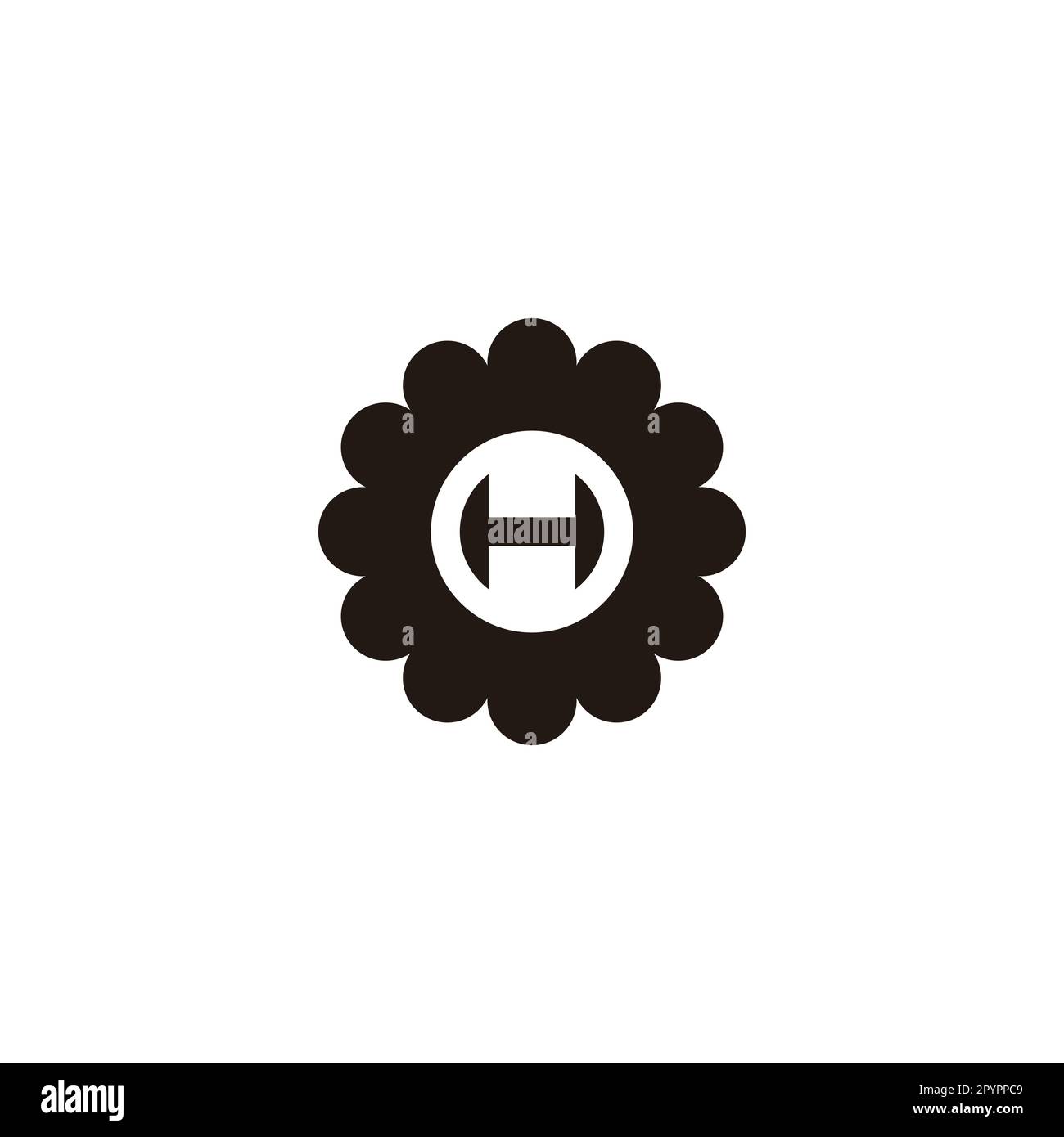 Letter H in flower geometric symbol simple logo vector Stock Vector ...