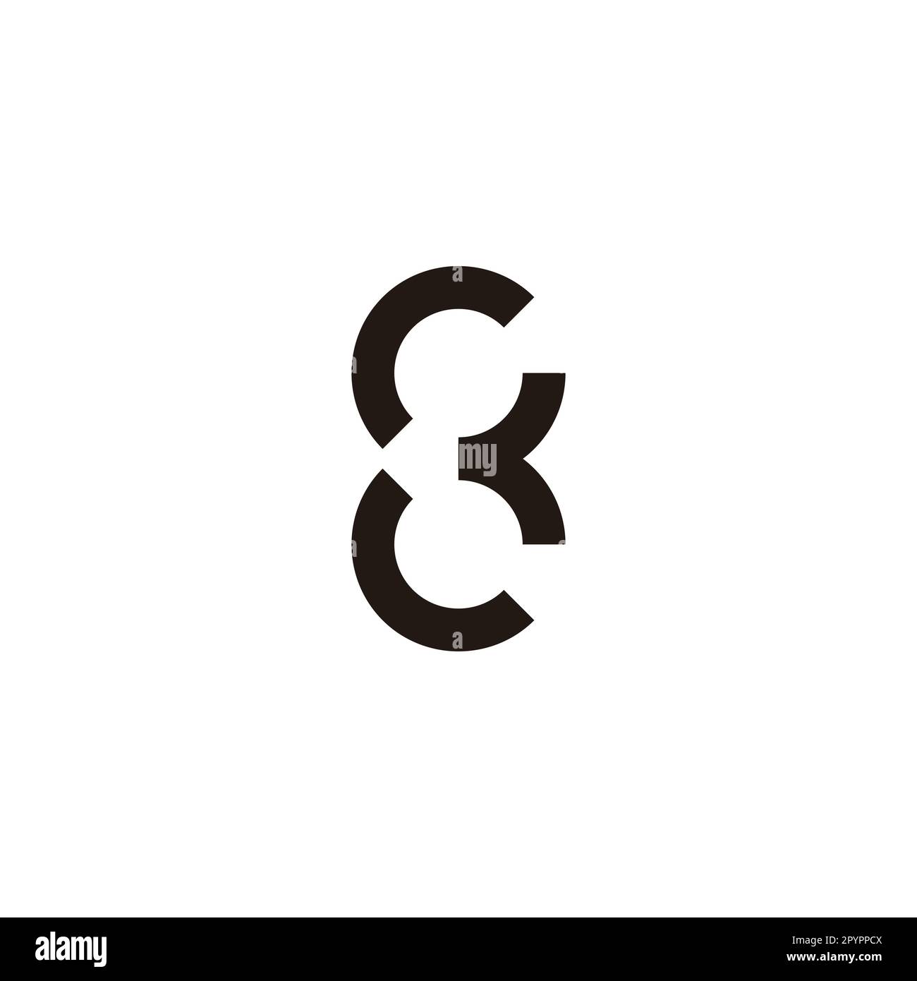 Letter K, number 8 circle geometric symbol simple logo vector Stock ...