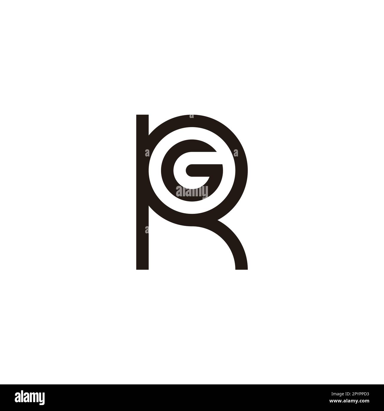 Letter G in R, circle geometric symbol simple logo vector Stock Vector ...