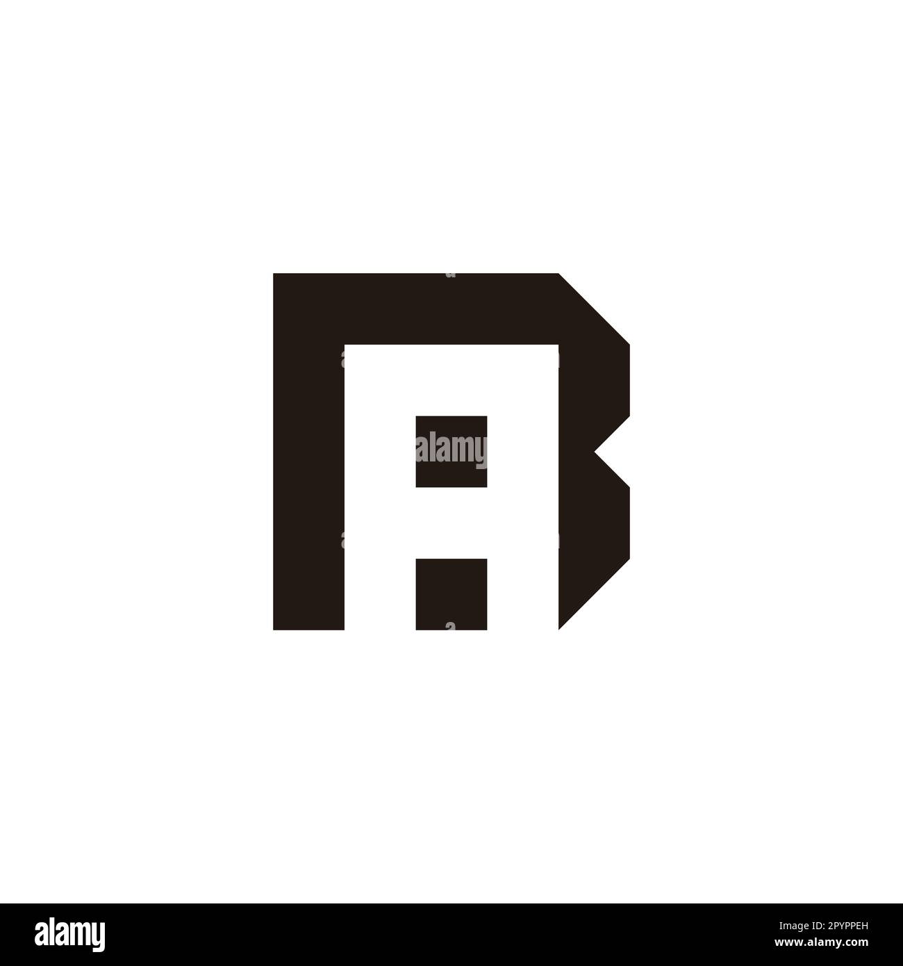 Letter AB BA A B square geometric symbol simple logo vector Stock ...