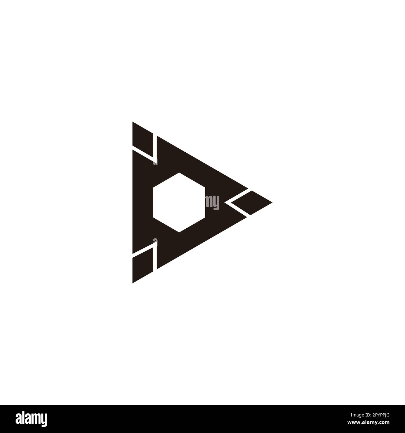 Letter D triangle, hexagon gems geometric symbol simple logo vector ...