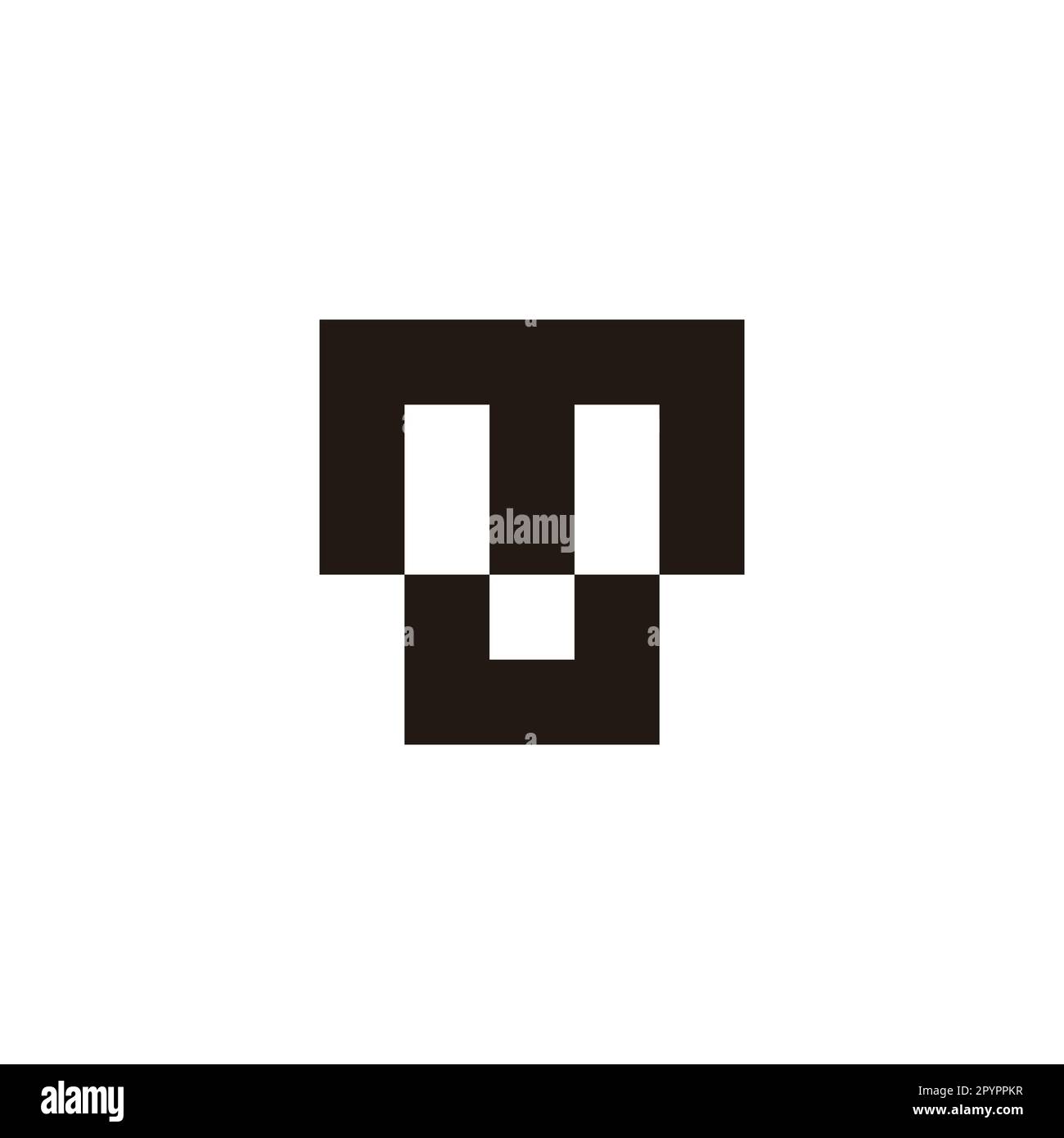 Letter m and U square, outline geometric symbol simple logo vector Stock Vector Image & Art - Alamy