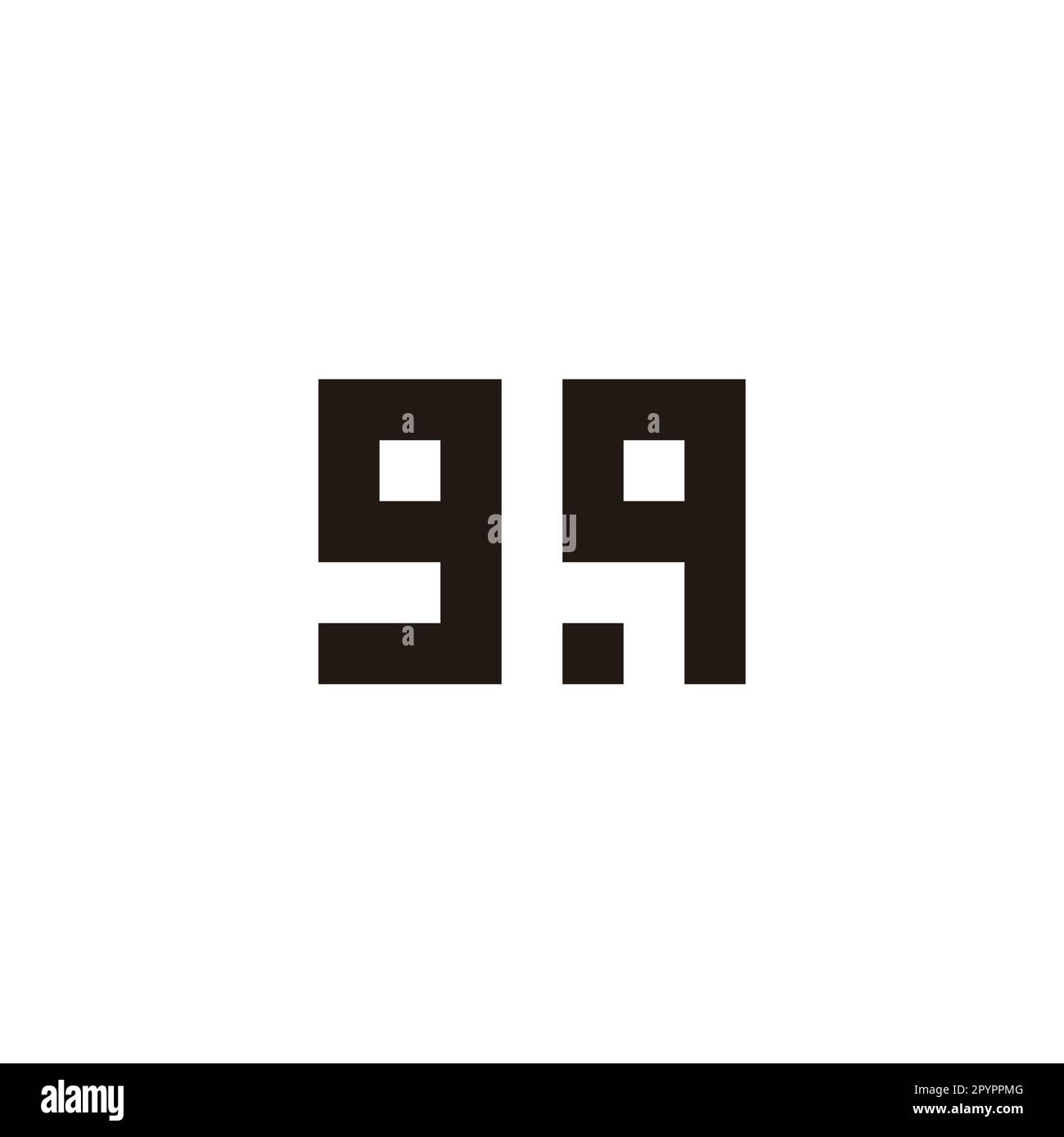 Letter g, h and q square geometric symbol simple logo vector Stock ...