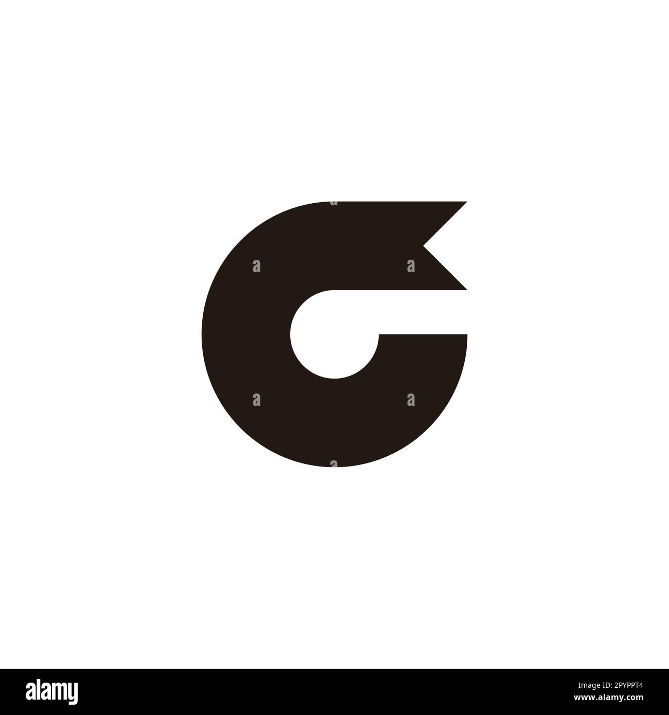 Letter G ribbon, circle geometric symbol simple logo vector Stock ...