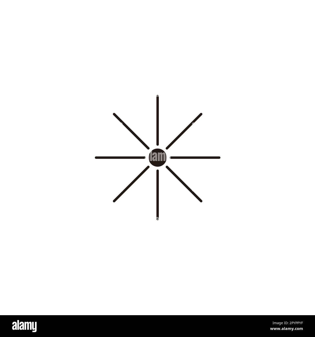 Sun, light, line geometric symbol simple logo vector Stock Vector Image ...