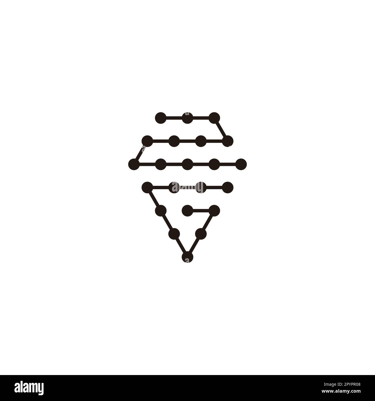 Letter G number 2 diamond, molecules geometric symbol simple logo vector Stock Vector Image ...