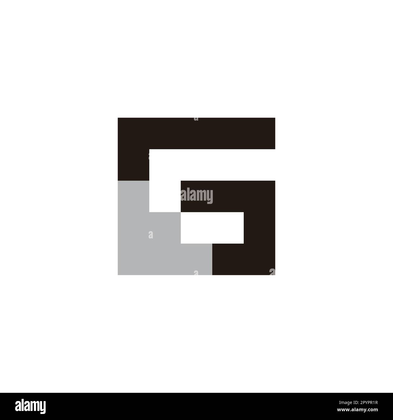 Letter G stairs, square geometric symbol simple logo vector Stock ...