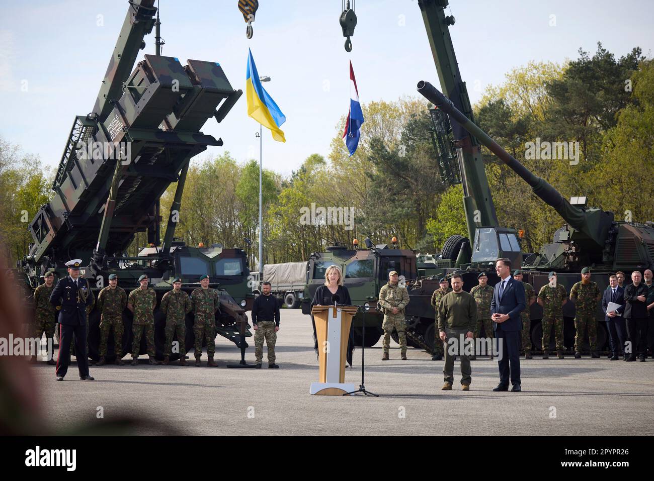 Soesterberg, Netherlands. 04th May, 2023. Dutch Defense Minister Kajsa ...